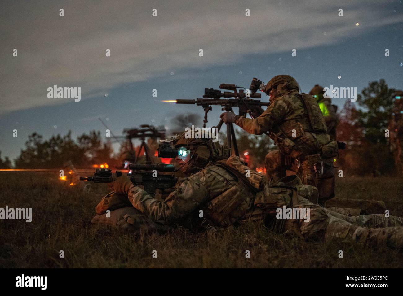 Rangers assigned to the 75th Ranger Regiment assault their targets ...