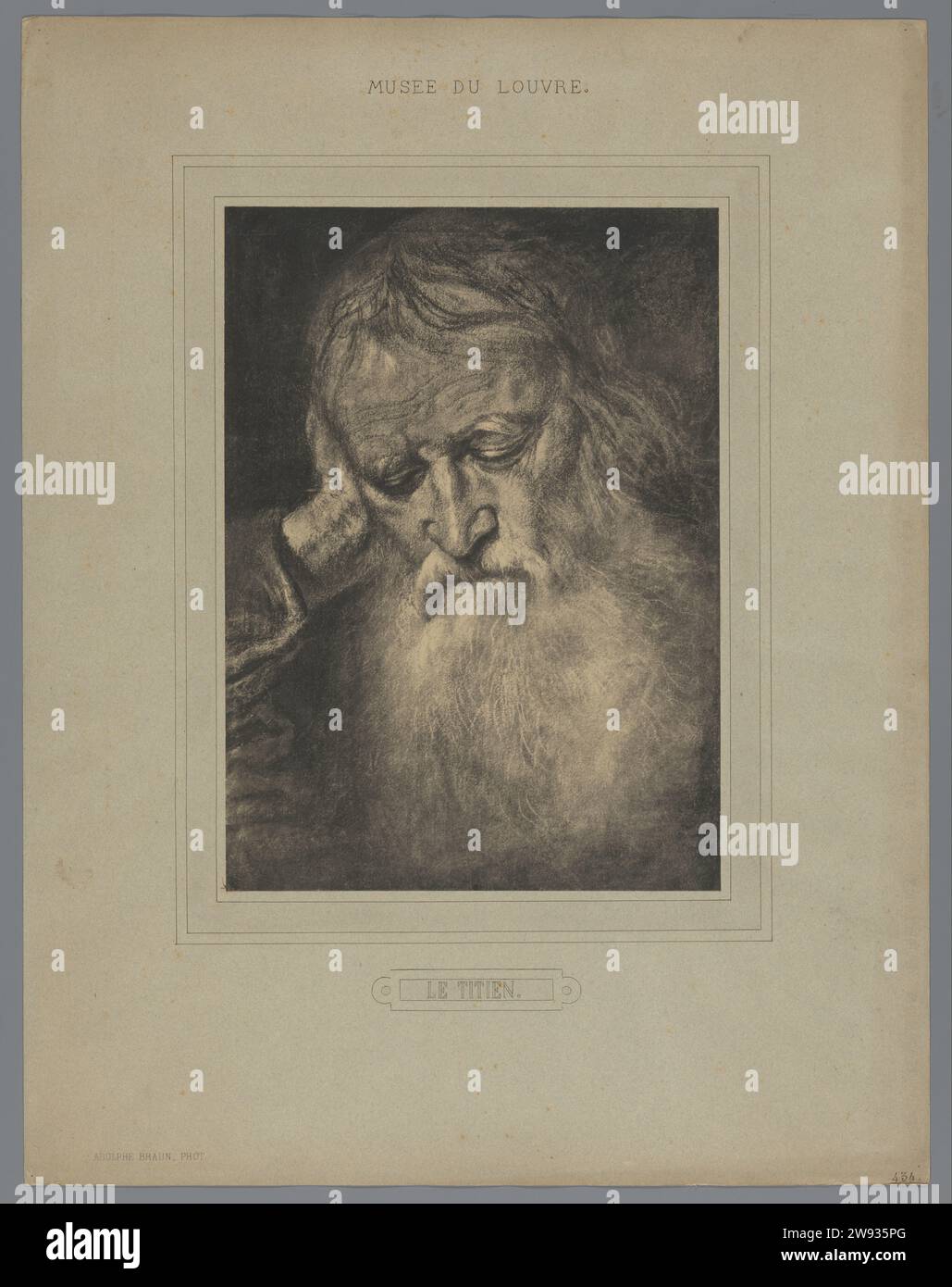 Photo production of a drawing by Titian (head of an old man) (coll ...