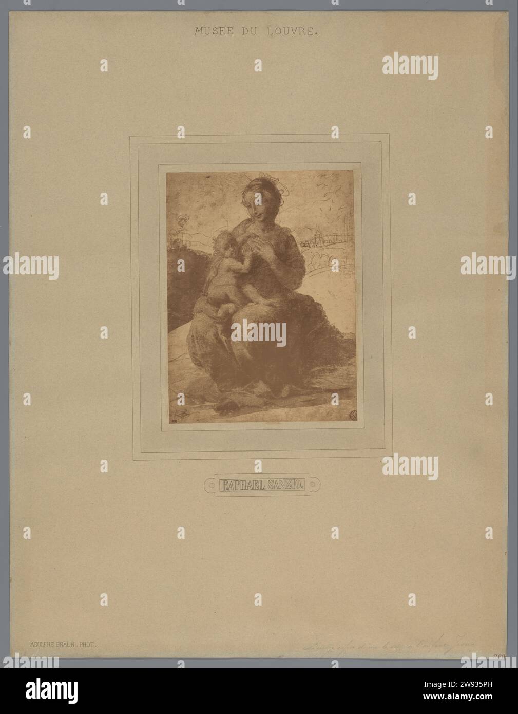 Photo production of a drawing by Rafaël (Madonna with child) (Coll ...