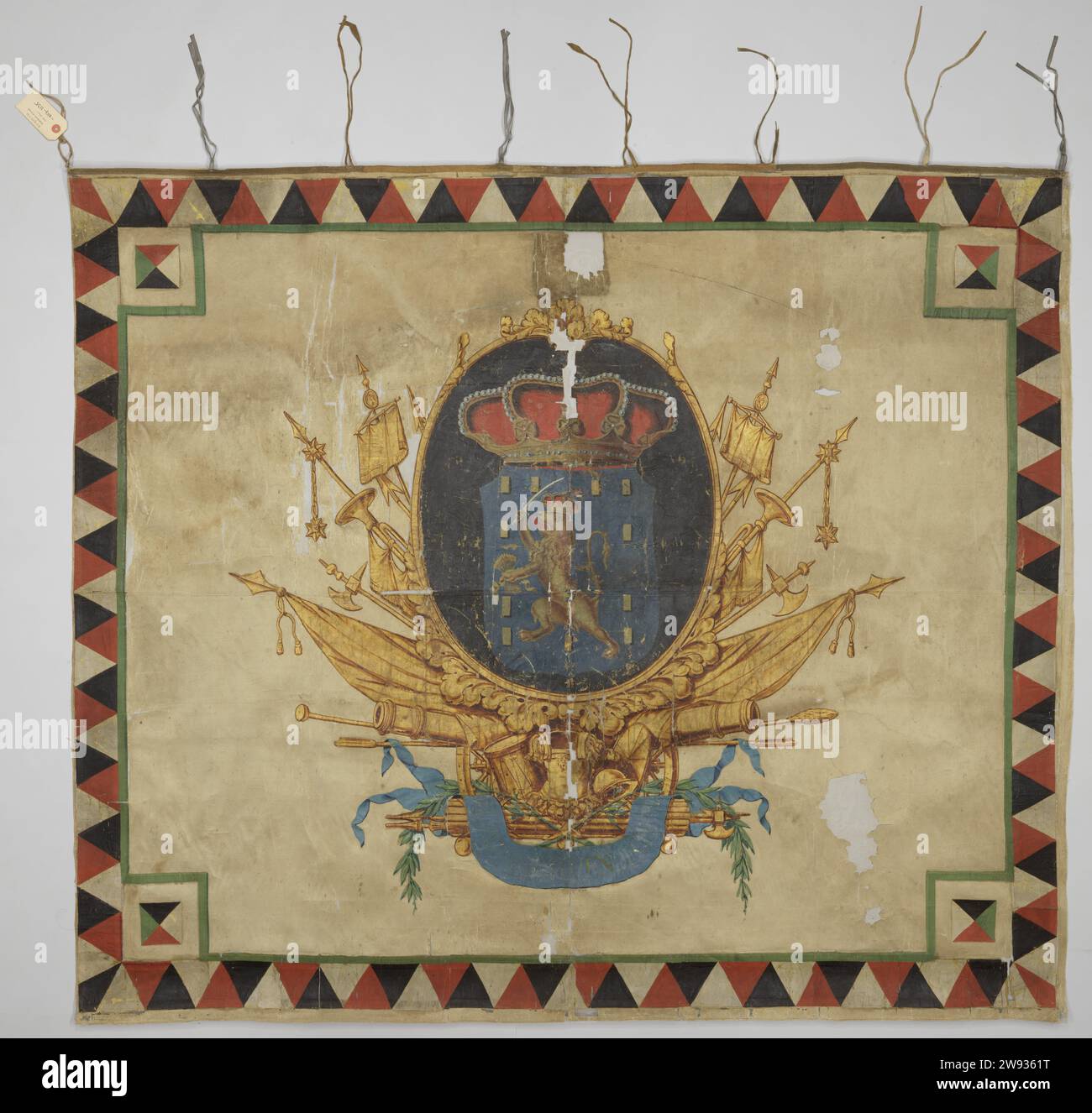 Banner of the Brabant Wall, Anonymous, 1789 - 1790 Banner in ecru, a ...