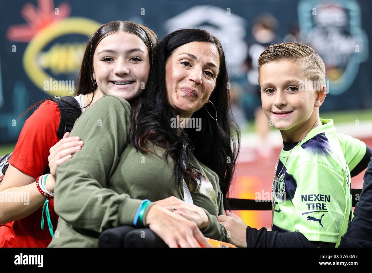 December 23, 2023: Utah Utes fans pose for a photo prior to the start ...