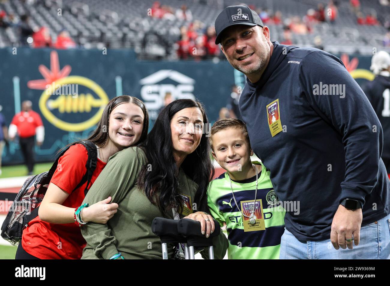 December 23, 2023: Utah Utes fans pose for a photo prior to the start ...