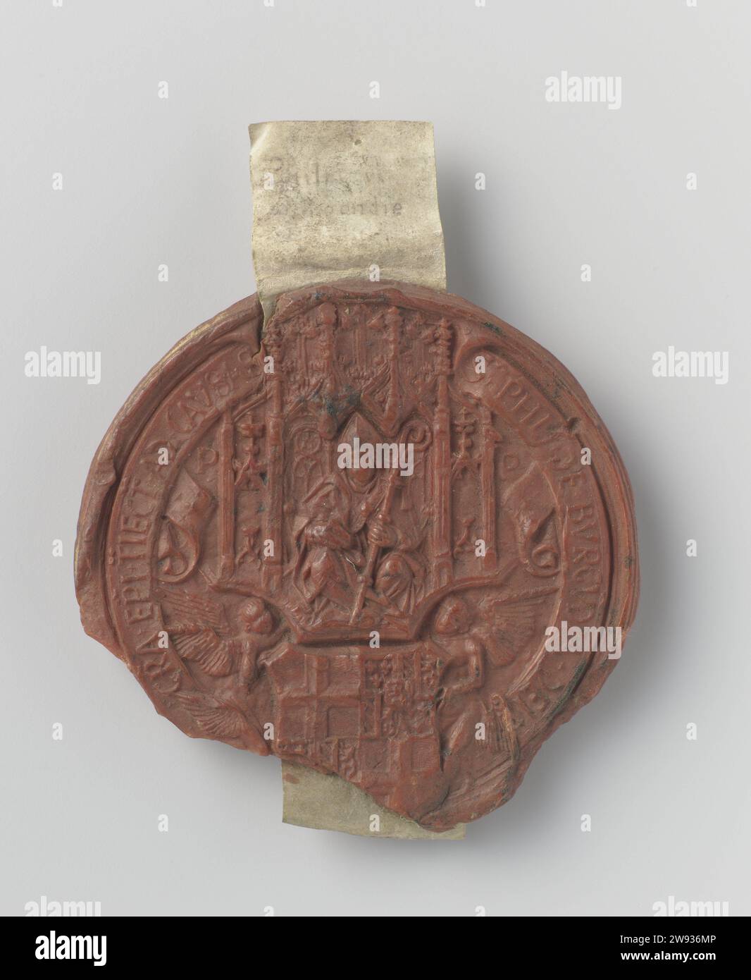 Seal of Philip of Burgundy, bishop of Utrecht ,, c. 1516 - c. 1524 seal ...
