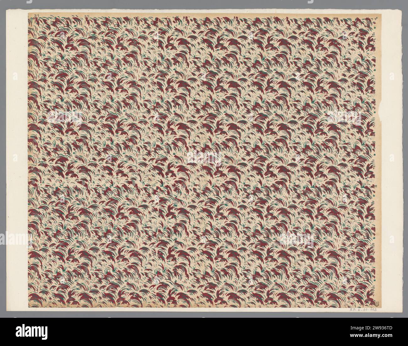 Leaf pattern of leaf motif, Anonymous, 1800 - 1900 Tab with a spam ...