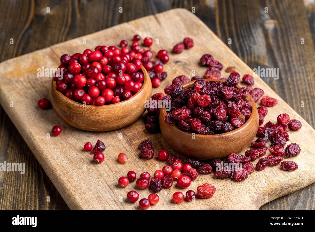 Dried red cranberries with sugar syrup, sweet cranberries dehydrated ...