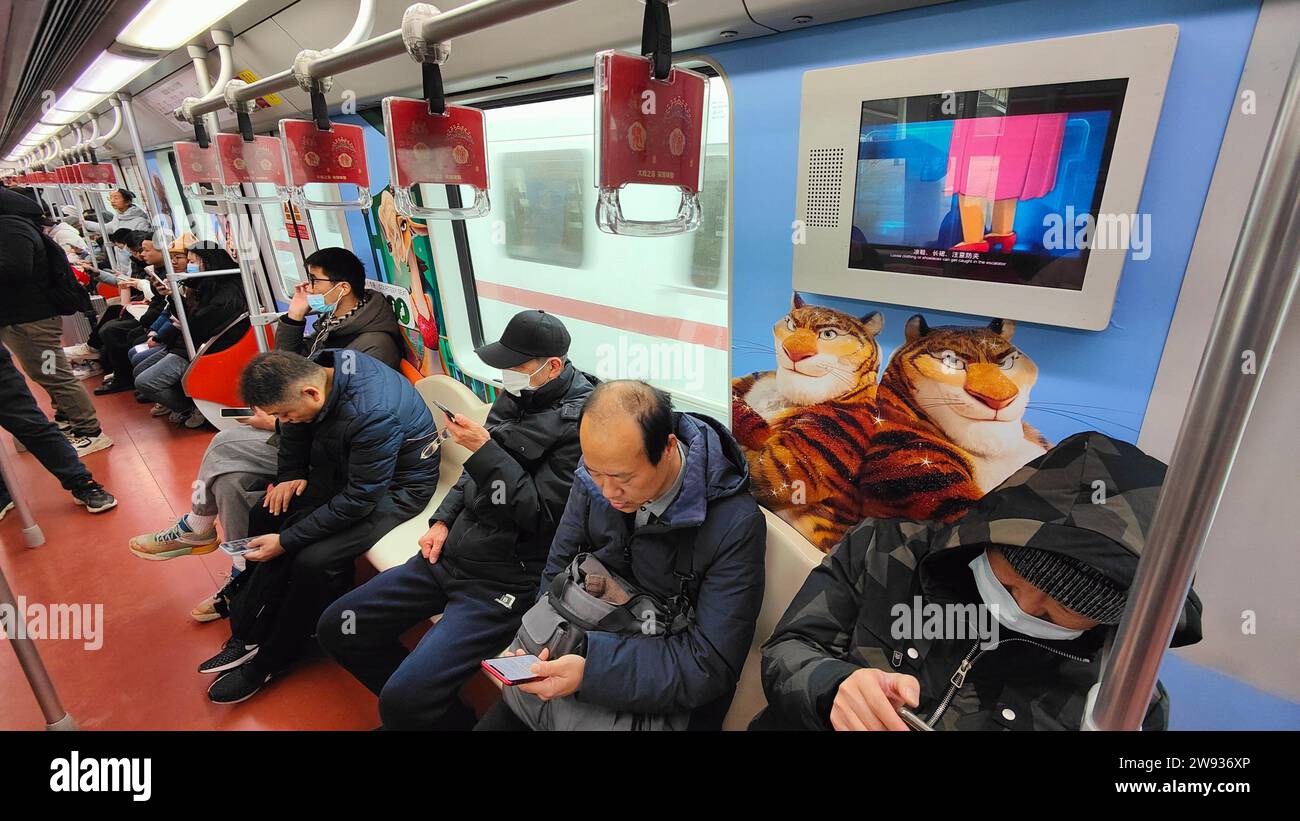 SHANGHAI, CHINA - DECEMBER 21, 2023 - Visitors ride the Disneyland ...