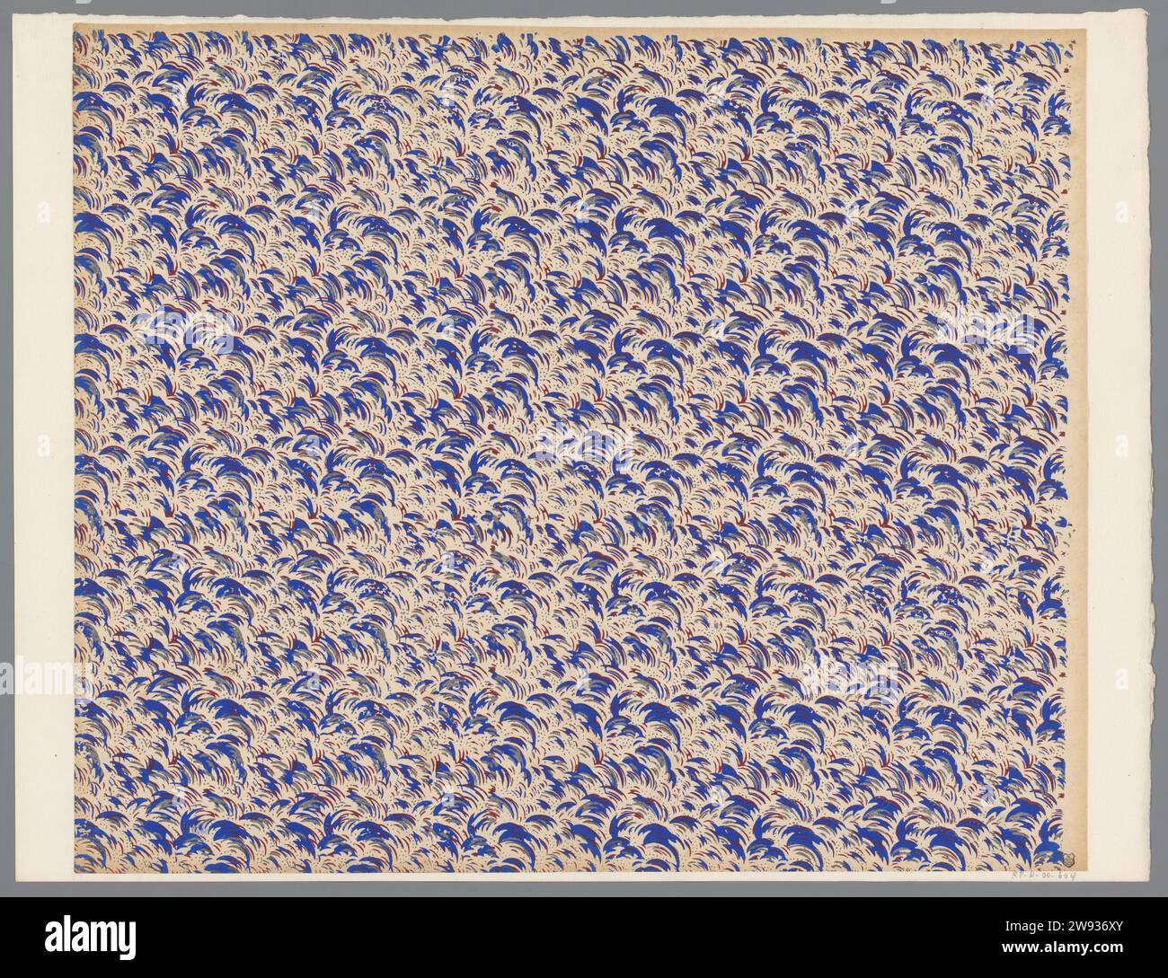 Leaf pattern of leaf motif, Anonymous, 1800 - 1900 Tab with a spam ...