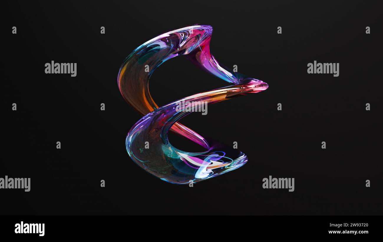 Colorful glass element. Computer generated 3d render Stock Photo - Alamy