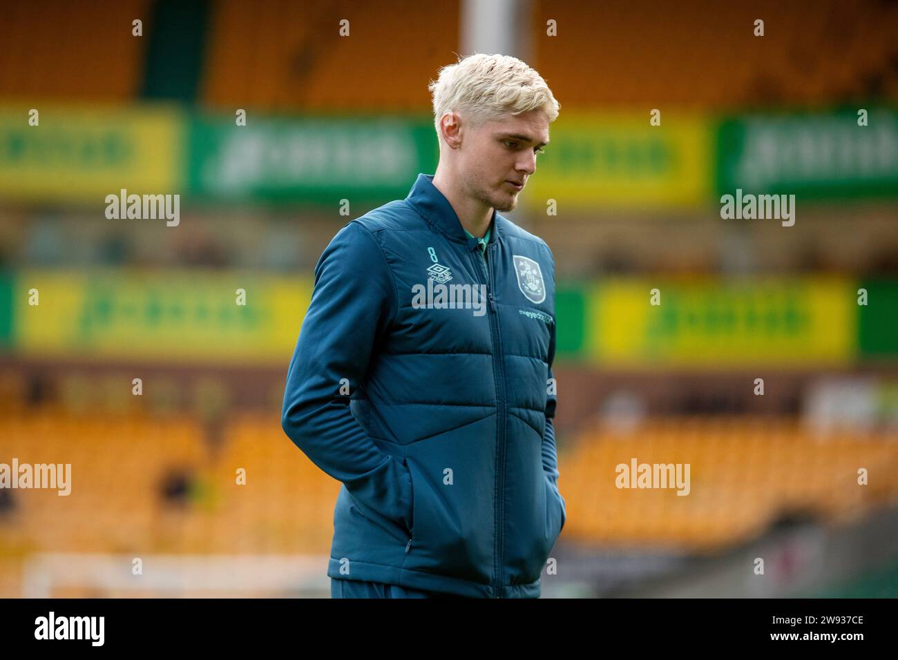 Norwich, UK. 23rd Dec 2023. Huddersfield Town Jack Rudoni is seen ...