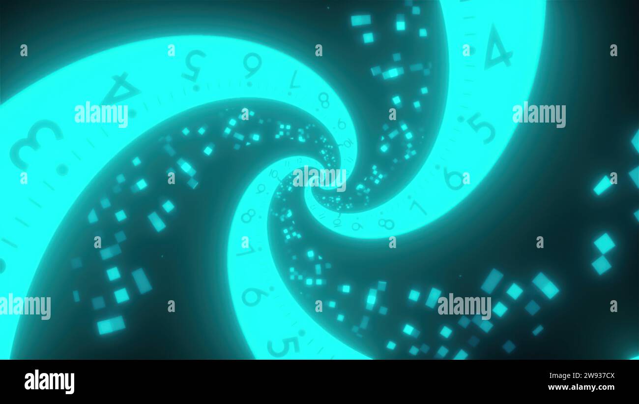 Abstract spiral clock. Computer generated 3d render Stock Photo - Alamy
