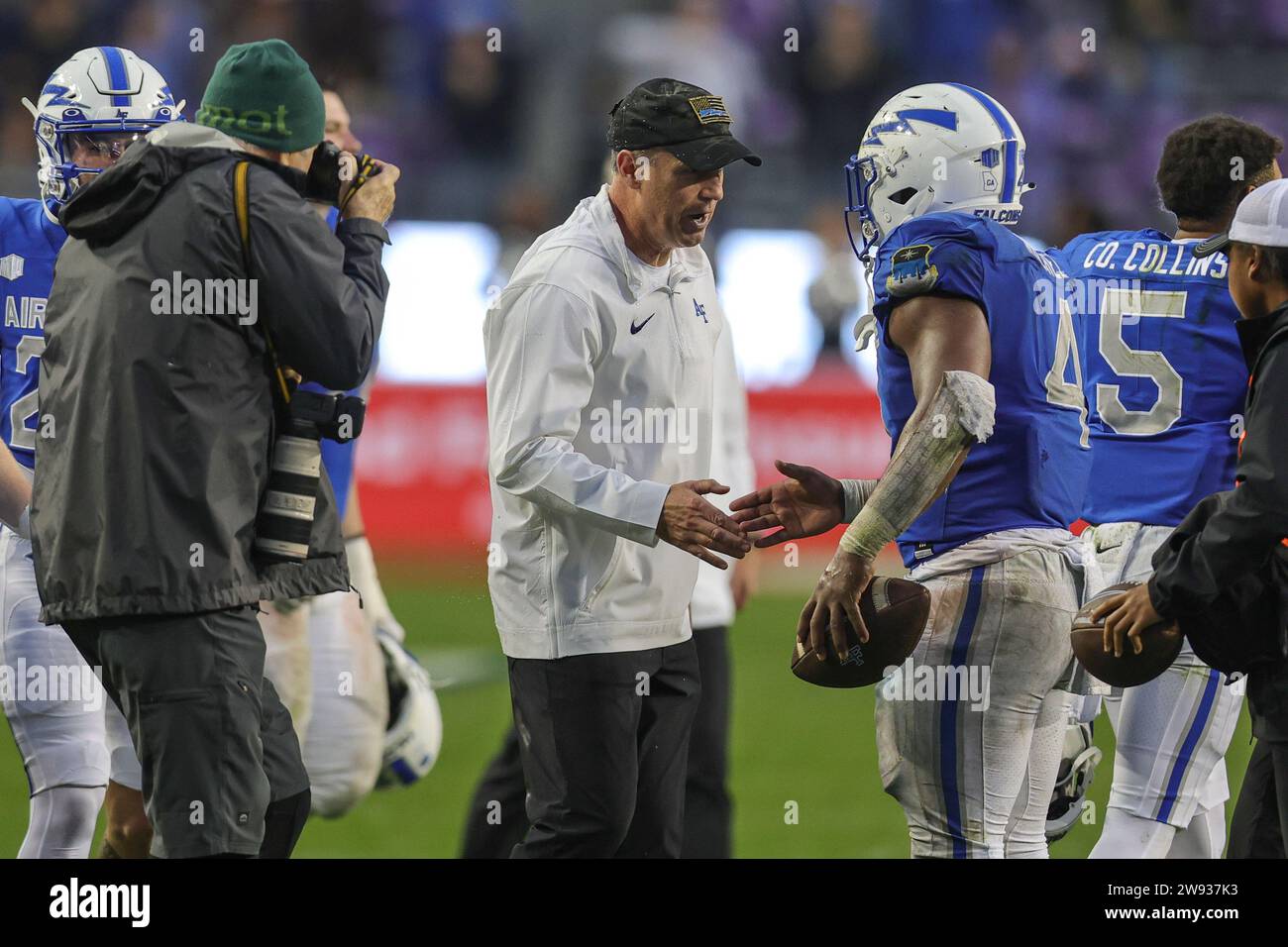 FORT WORTH, TX - DECEMBER 23: Air Force Falcons head coach Troy Calhoun ...