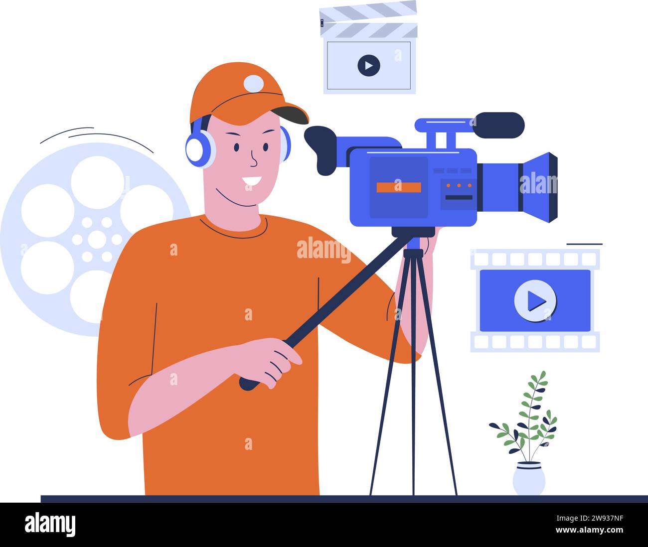 Taking video Stock Vector Images - Alamy