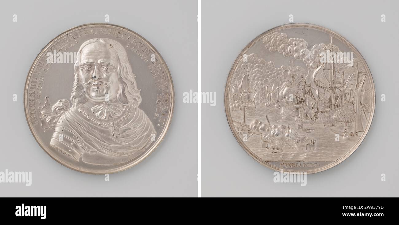 Die of Admiraal de Ruyter, Christoffel Adolphi, 1676 history medal ...
