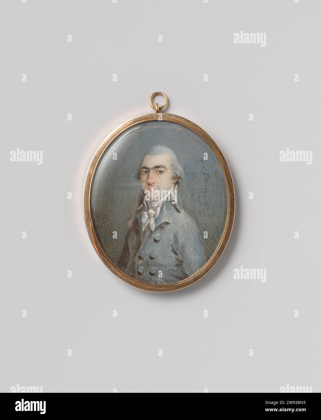 Portrait of Herman Willem Daendels, Petrus Groenia, 1792 miniature ...
