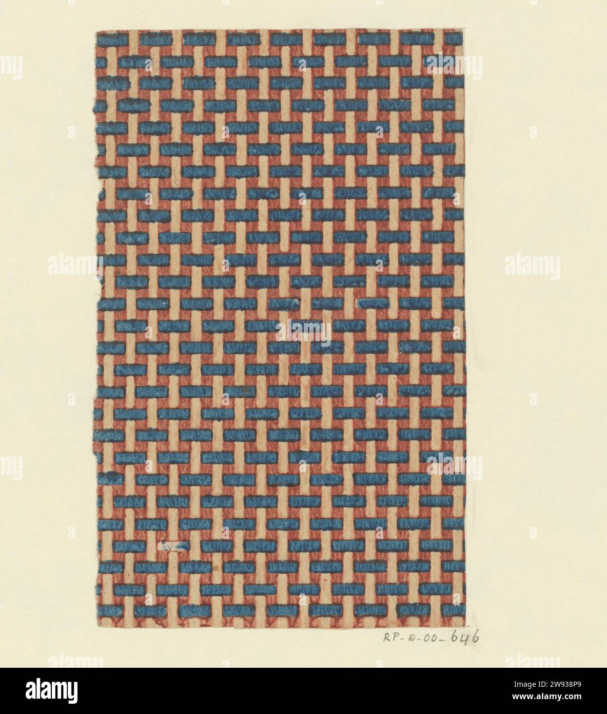 Leaf pattern of braided lines, Anonymous, 1750 - 1900 Leaf with ...