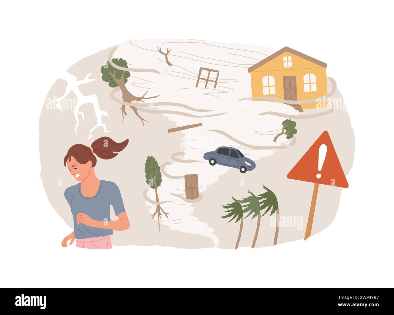 Damage caused by wind Stock Vector Images - Alamy