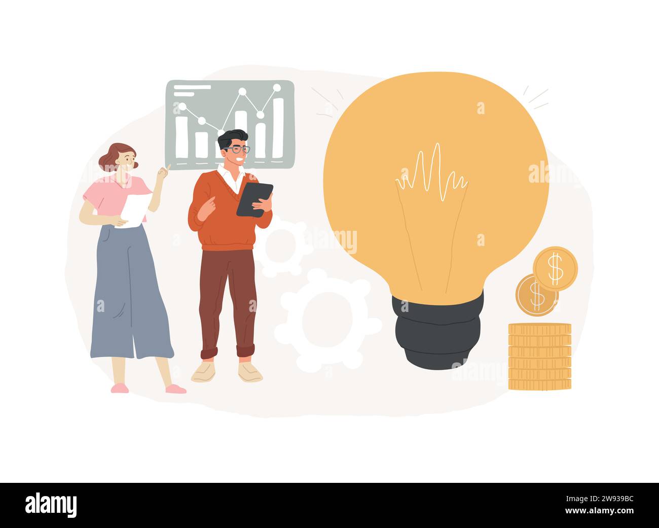 Business idea isolated concept vector illustration. Business plan ...