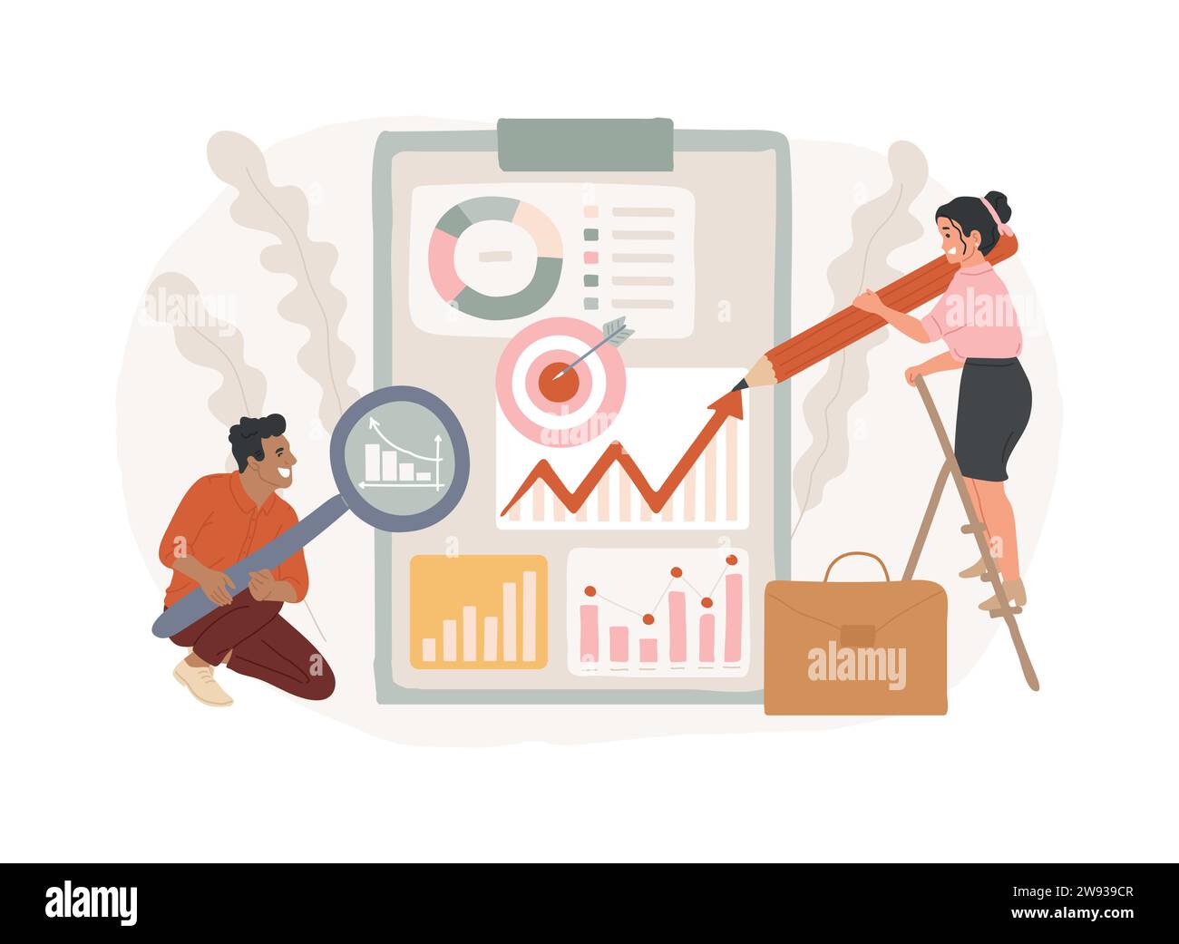 Business strategy isolated concept vector illustration. Business goals ...