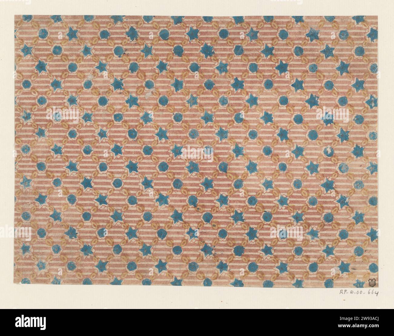 Leaf with windscreen pattern diagonal jobs of rosettes and points ...