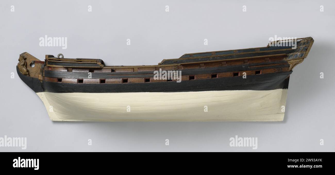 Half Model of a 40-Gun Frigate, anonymous, c. 1782 ship model. half ...