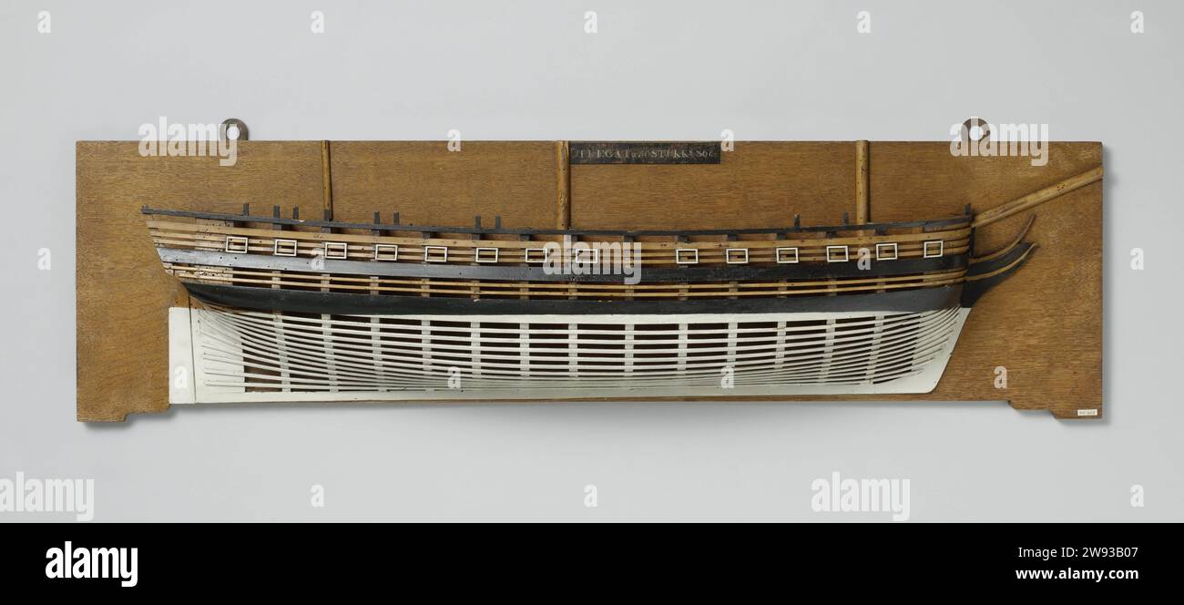 Half Model of a 50-Gun Frigate, anonymous, c. 1780 - c. 1820 ship model ...