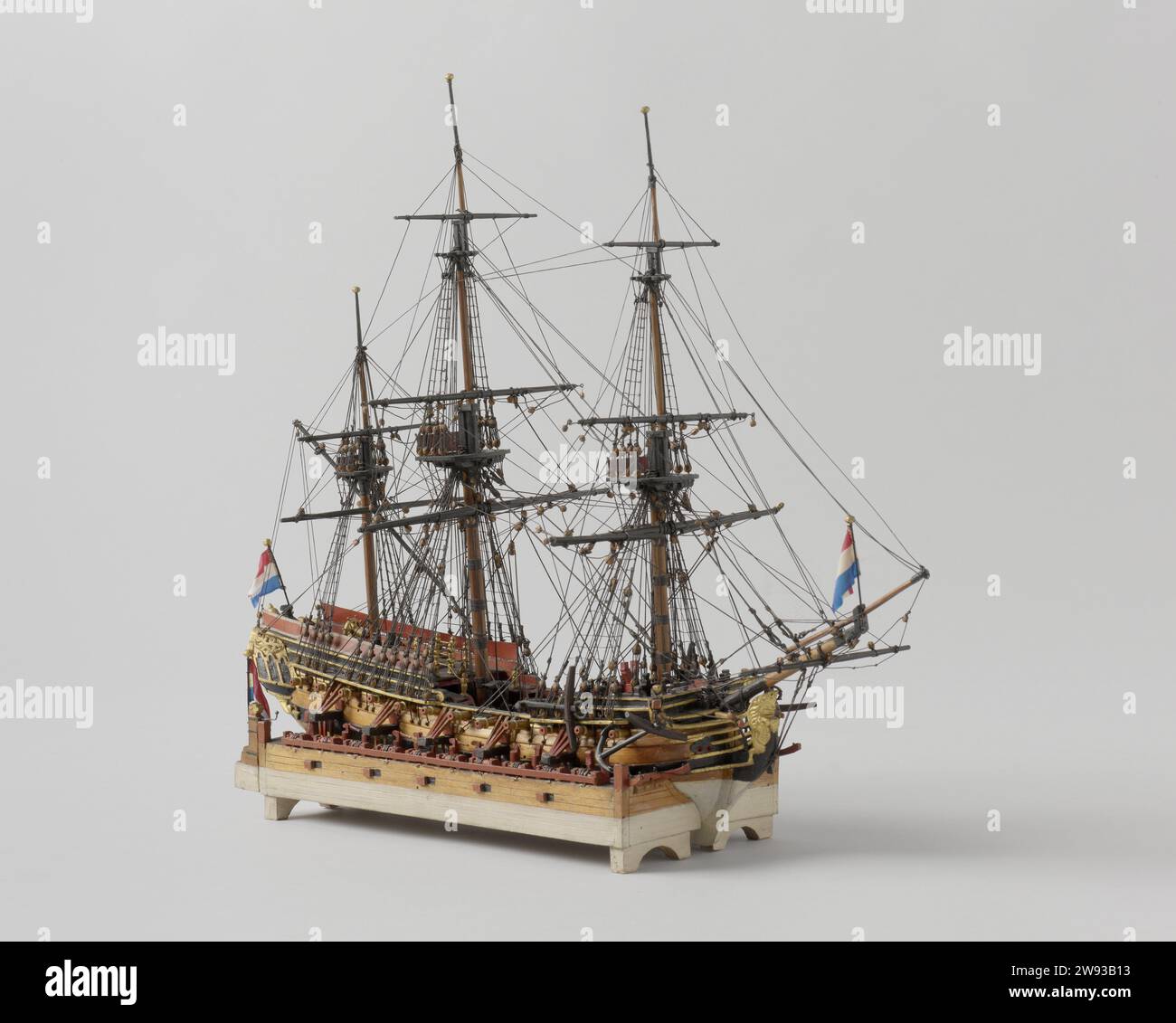 Model of a 24-Gun Frigate in Ship Camels, anonymous, c. 1810 - c. 1820 ...