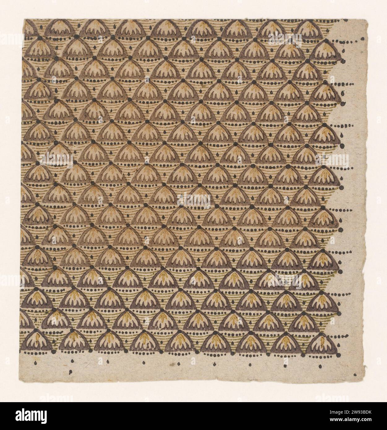 Blade with flower pattern, Anonymous, 1750 - 1900 Leaf with spreading ...