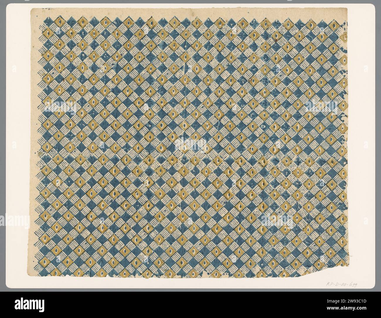 Leaf with windscreen pattern with oval motif, anonymous, 1750 - 1900 ...