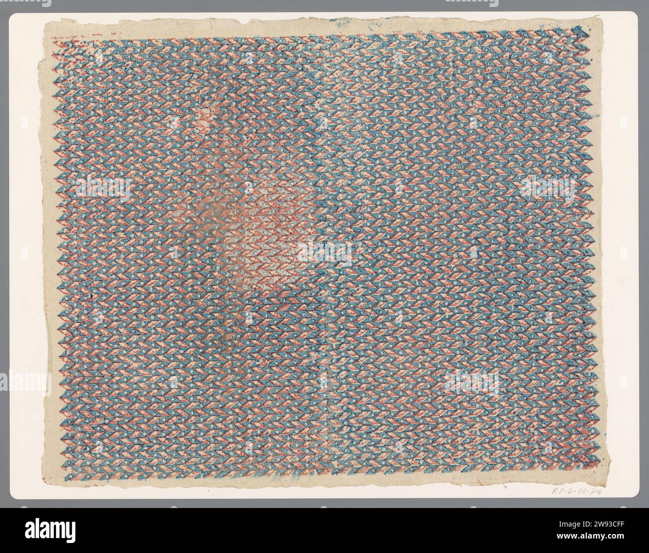 Leaf with job pattern with varied windows and dots, anonymous, 1750 ...