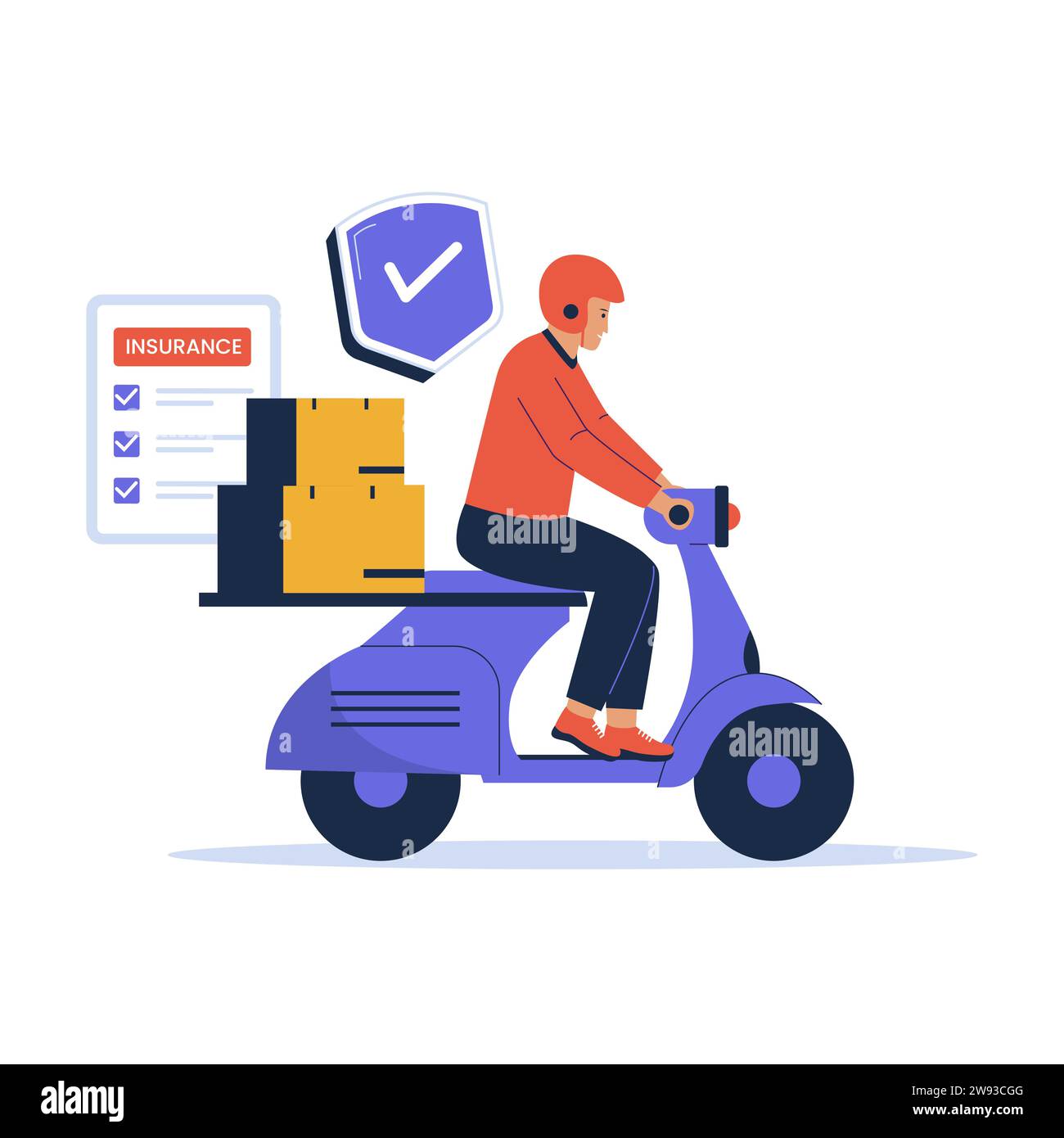 Scooter protection Stock Vector Images - Alamy