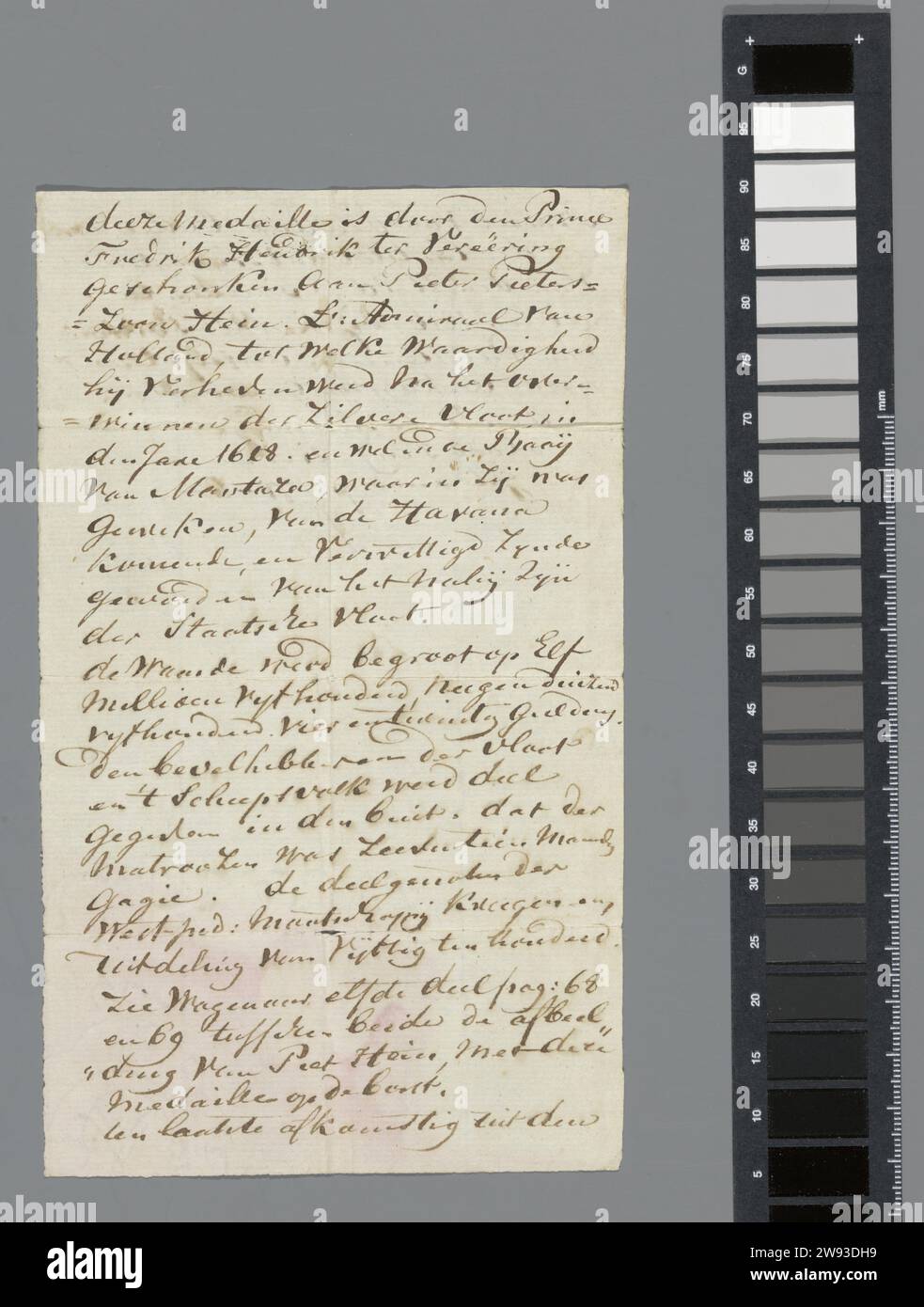 Handwritten note at Piet-Heinpenning, Anonymous, After 1816 letter ...