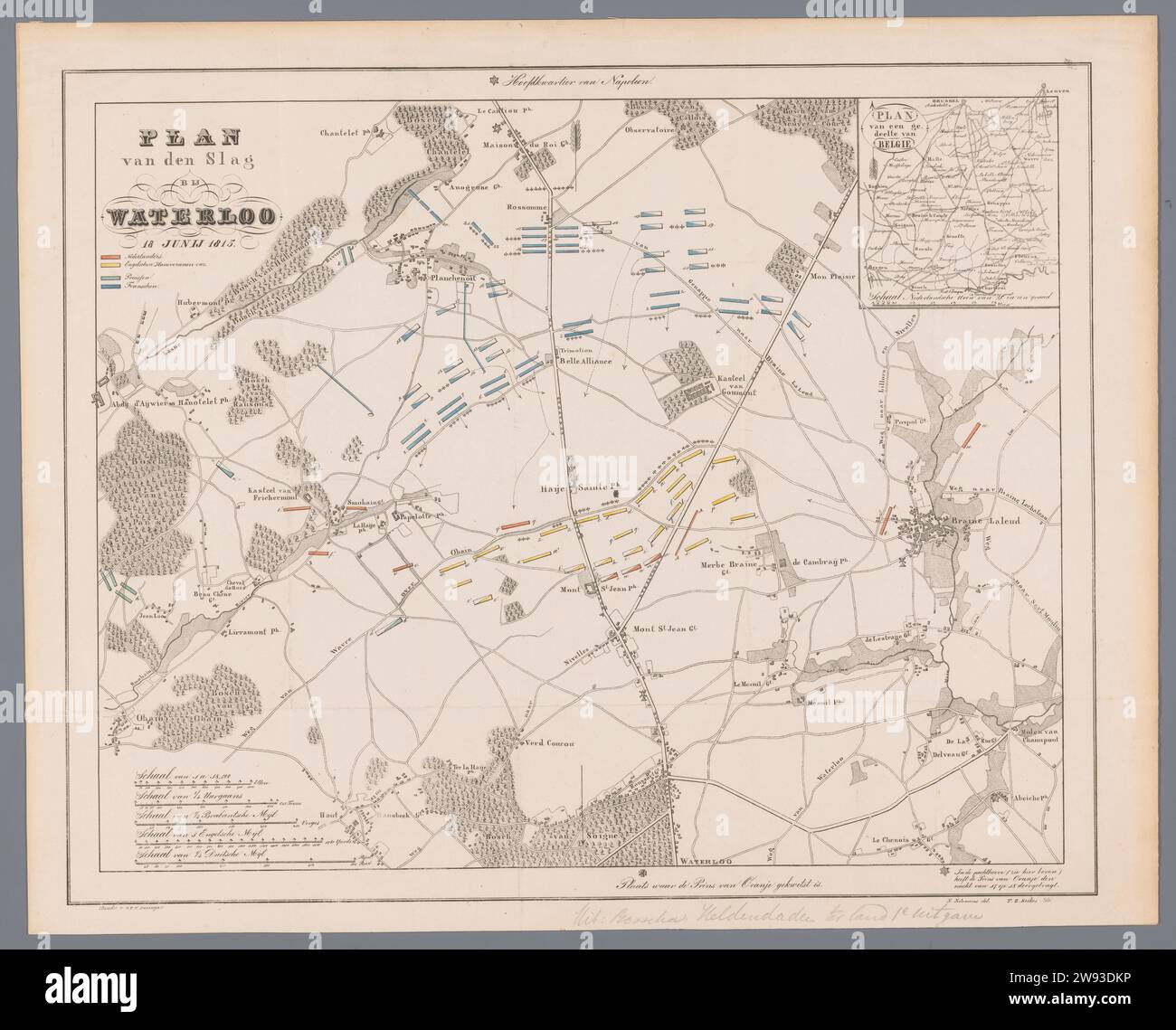 Battle of waterloo map hi-res stock photography and images - Alamy