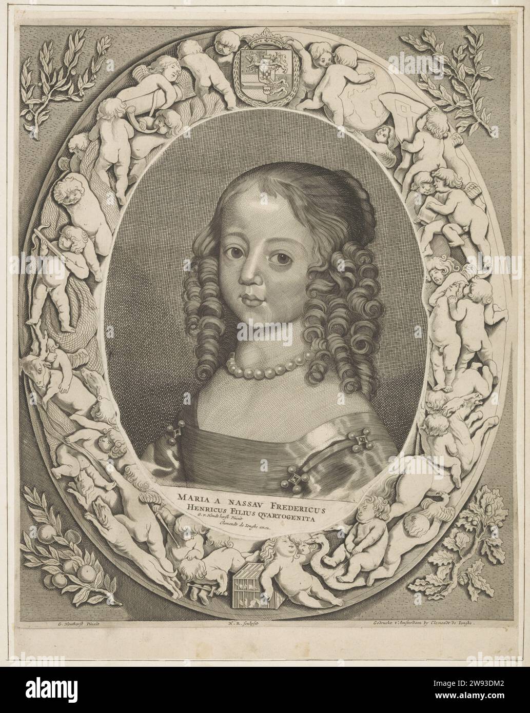 Portrait of Maria, Princess of Orange, Henrick Rochuszn van Dagen ...
