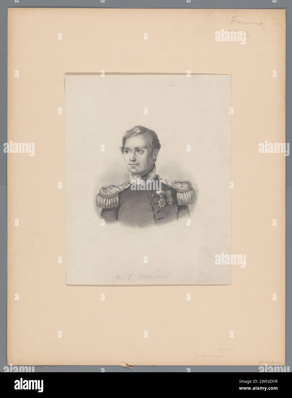 Portrait of Major General J.E. Wildeman, Cornelis Sebille Roos ...