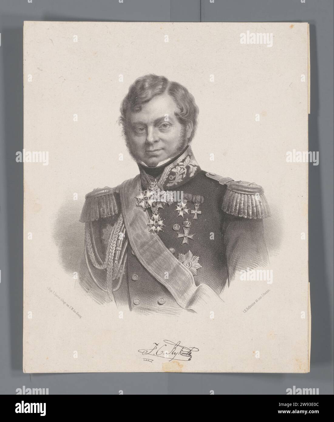 Portrait of Julius Constantijn Rijk, Johan Hendrik Hoffmeister, 1851 ...