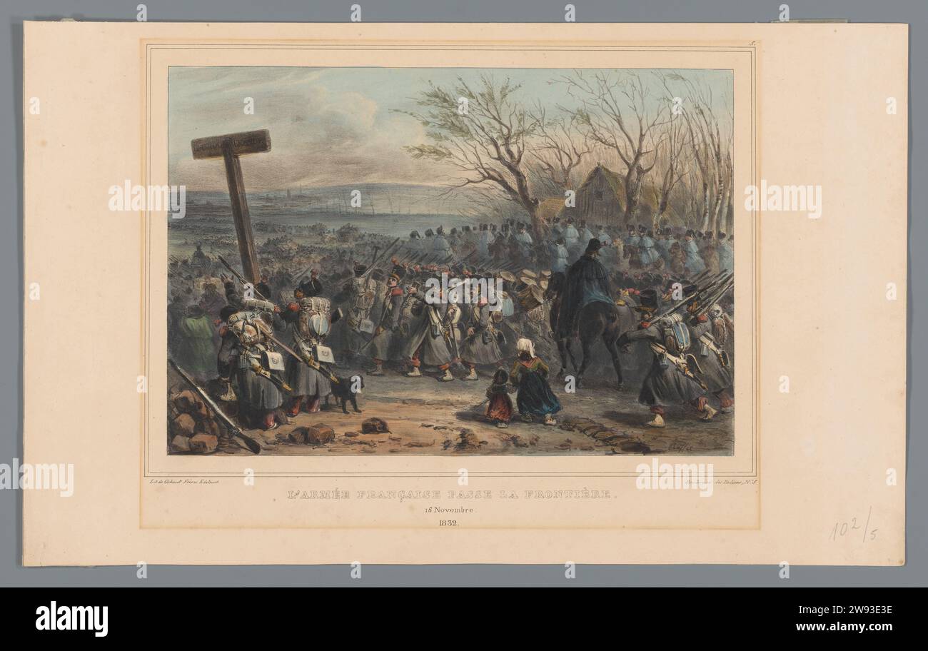 French army is pulling, 1832, Denis Auguste Marie Raffet, 1833 print ...