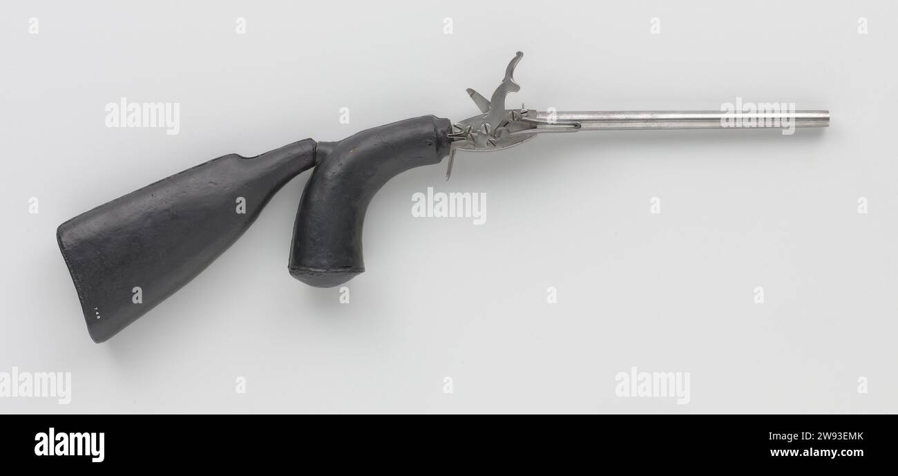 Airpistol-carbine, T Peres (attributed to), 1775 - 1799 The mechanism ...