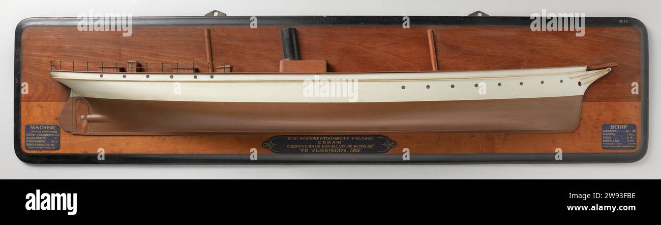 Half Model of a Screw Steamer, anonymous, c. 1887 ship model. half ...