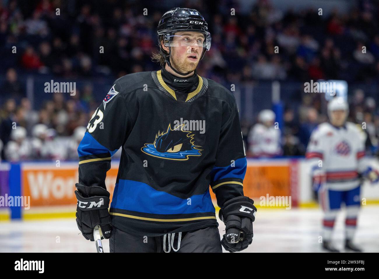USA. 20th Dec, 2023. December 20th 2023: Cleveland Monsters defenseman Jake Christansen (23 ...