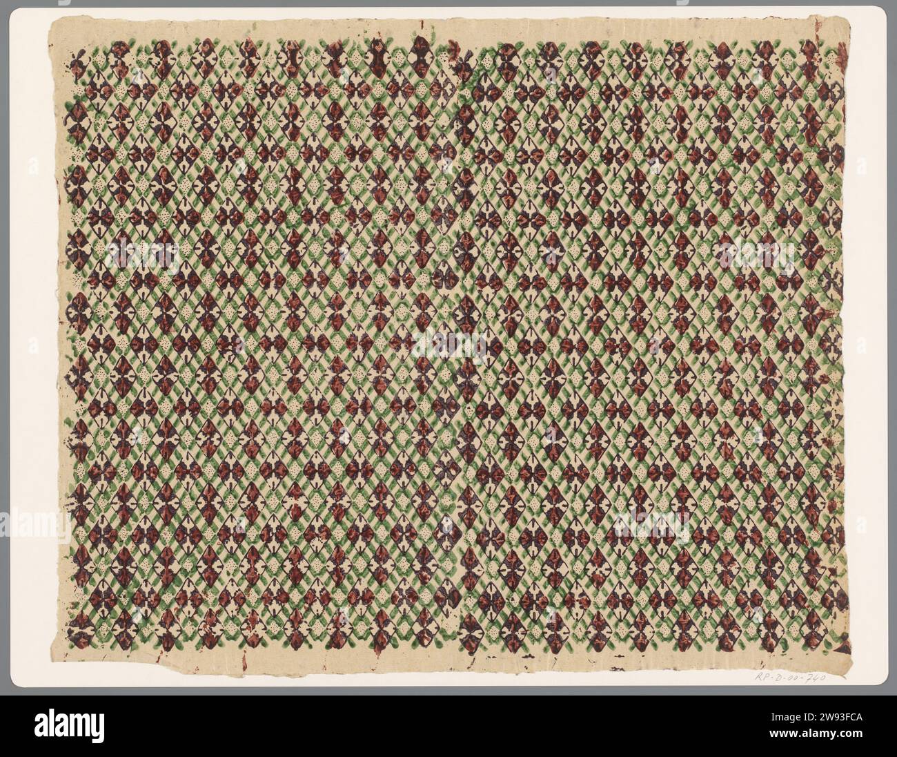 Leaf with windscreen pattern, anonymous, 1750 - 1900 Leaf with ...