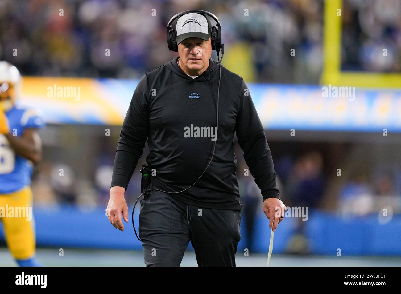 Los Angeles Chargers interim head coach Giff Smith walks on the ...