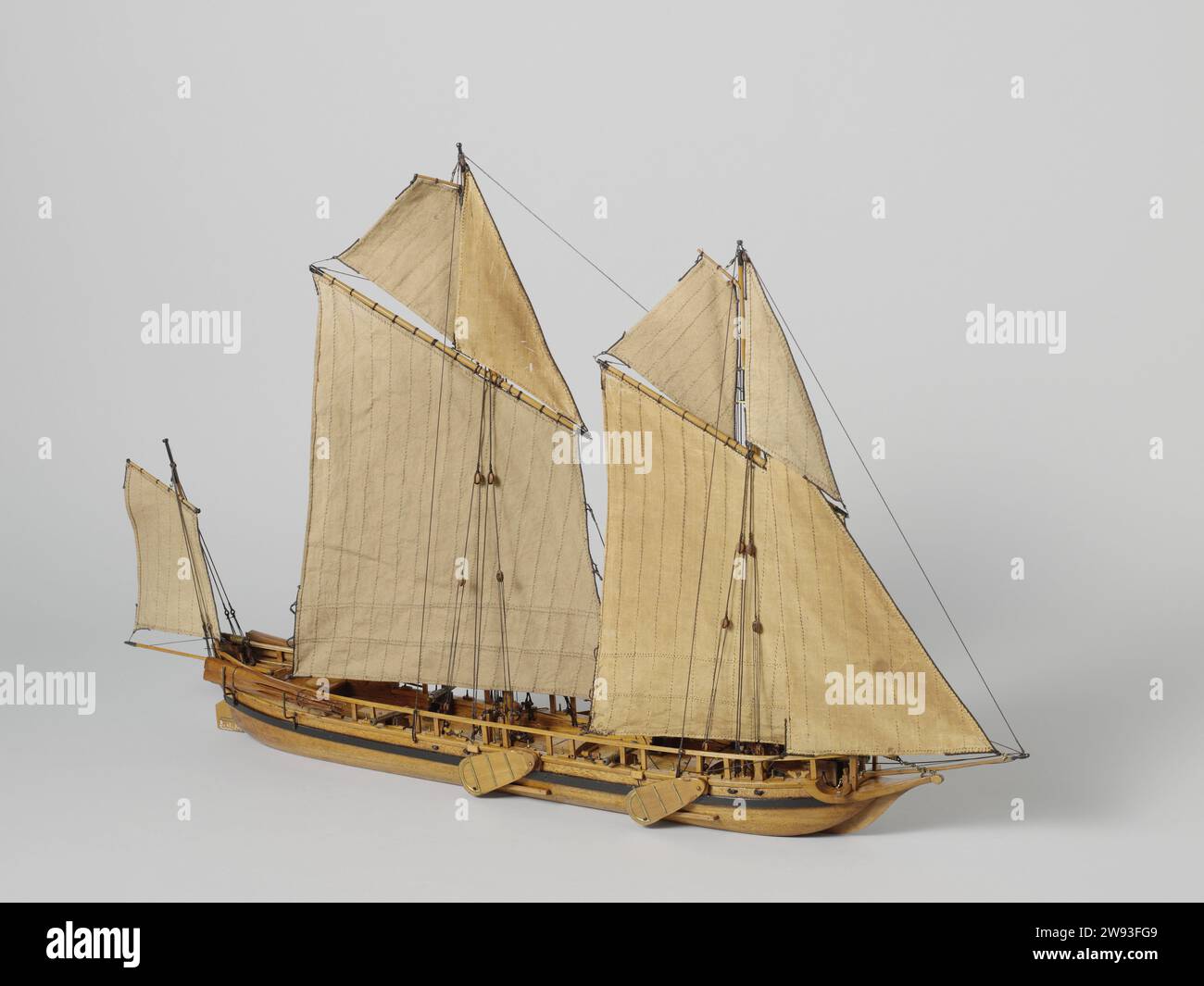 Model of a War Galley, anonymous, c. 1800 - c. 1807 ship model. fully ...