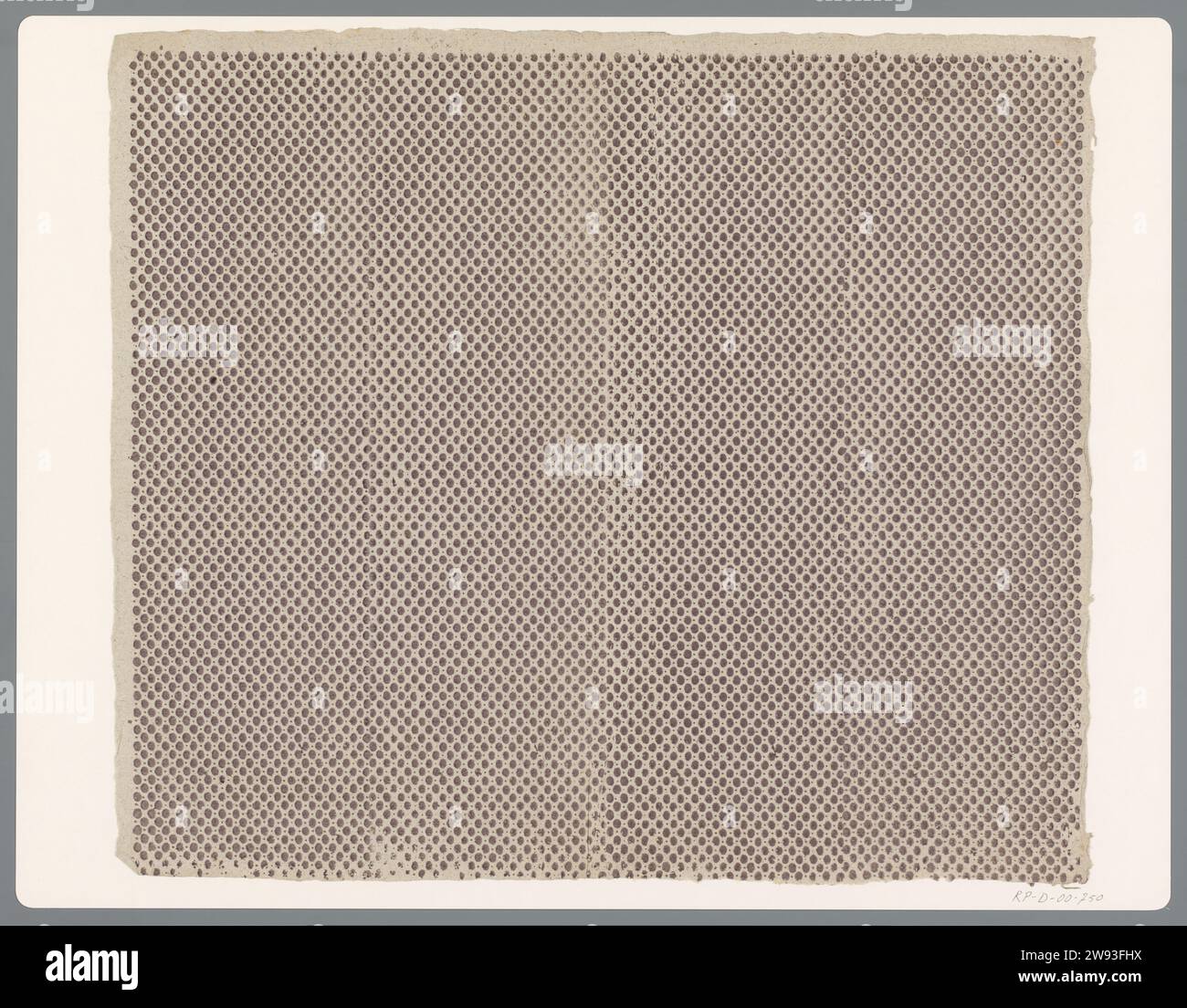 Leaf with spreading pattern of oval motif and points, anonymous, 1750 ...