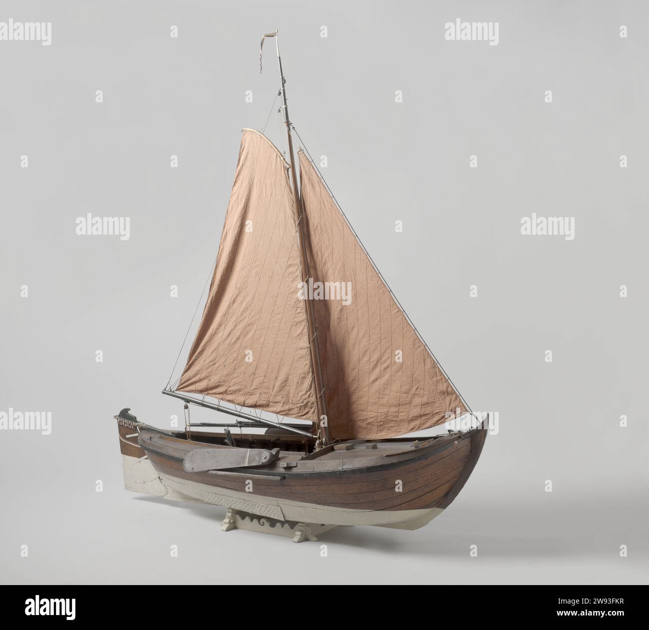 Model of a Botter, anonymous, 1800 - 1900 ship model. fully rigged ...