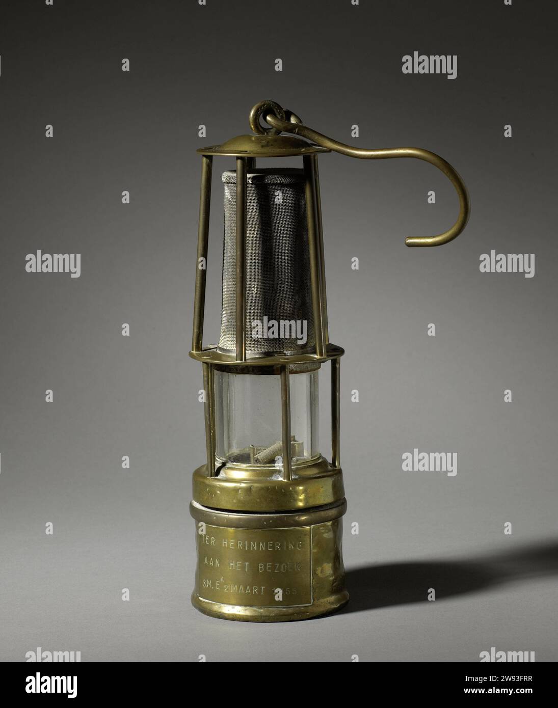 Copper Mijnlamp that Willem Drees received as prime minister during a ...