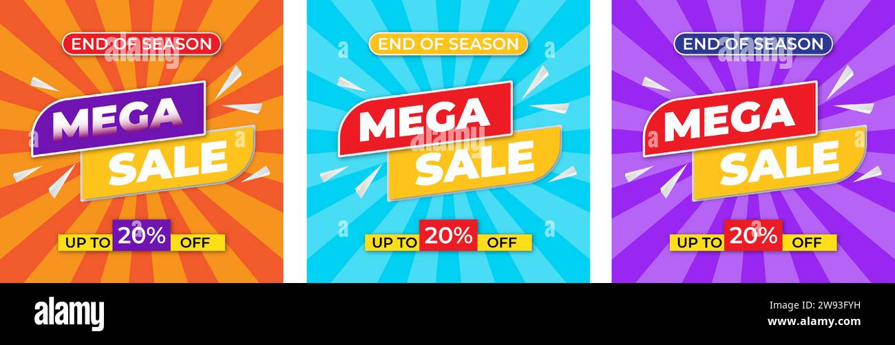mega sale banner design. mega sale banner template. sale banner vector ...