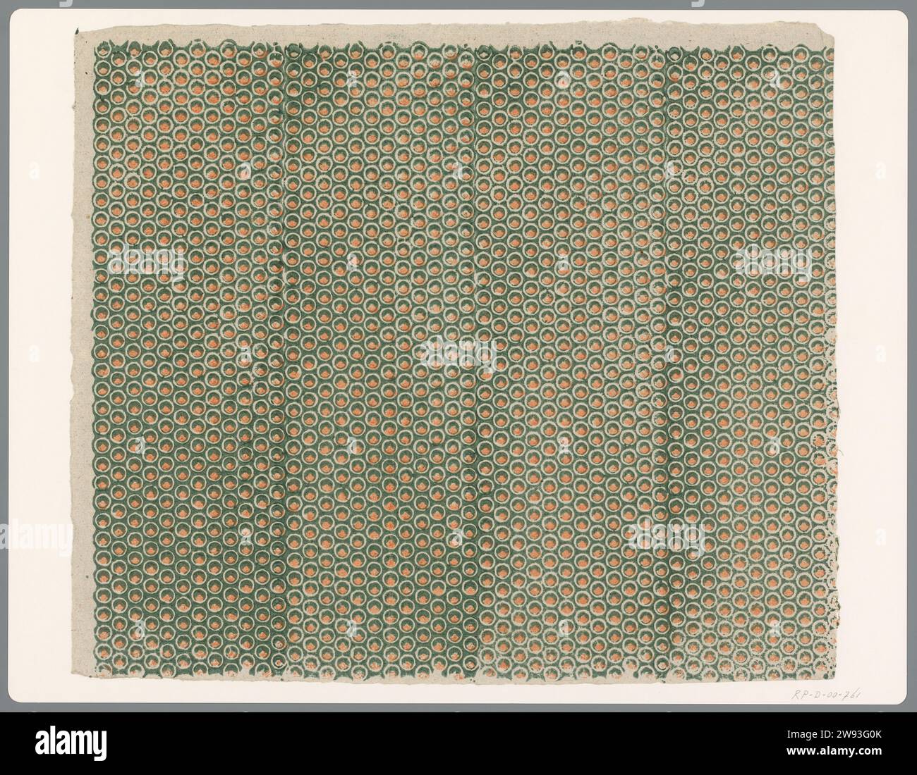 Leaf with circles, anonymous, 1750 - 1950 paper. lacquer (coating ...