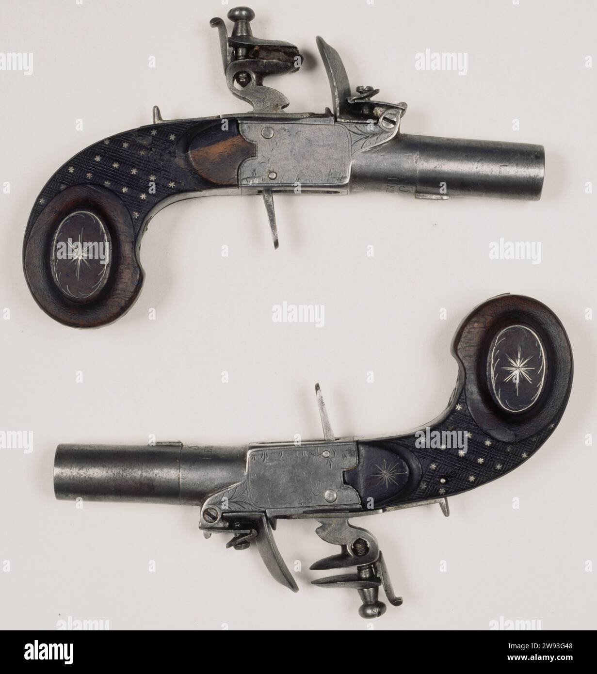 Pocket gun with flint lock, anonymous, c. 1775 - c. 1825 flintlock ...