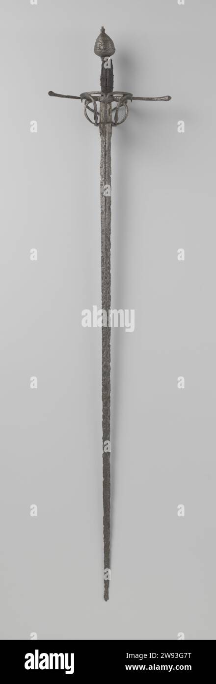 Rapier with iron basket and button and wide pare bar, anonymous, c ...