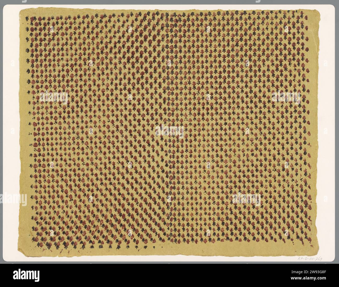 Leaf with alternating spreading pattern of leafy motifs, anonymous ...